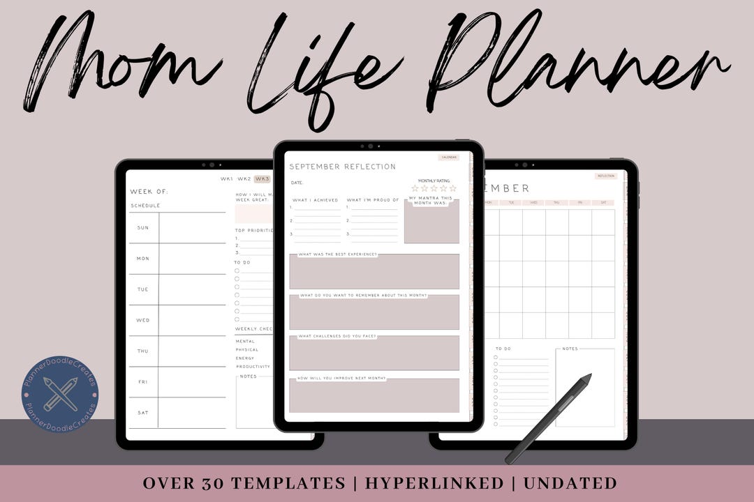 Mom Digital Planner Mom Life Digital Planner Busy Mom iPad Planner ...