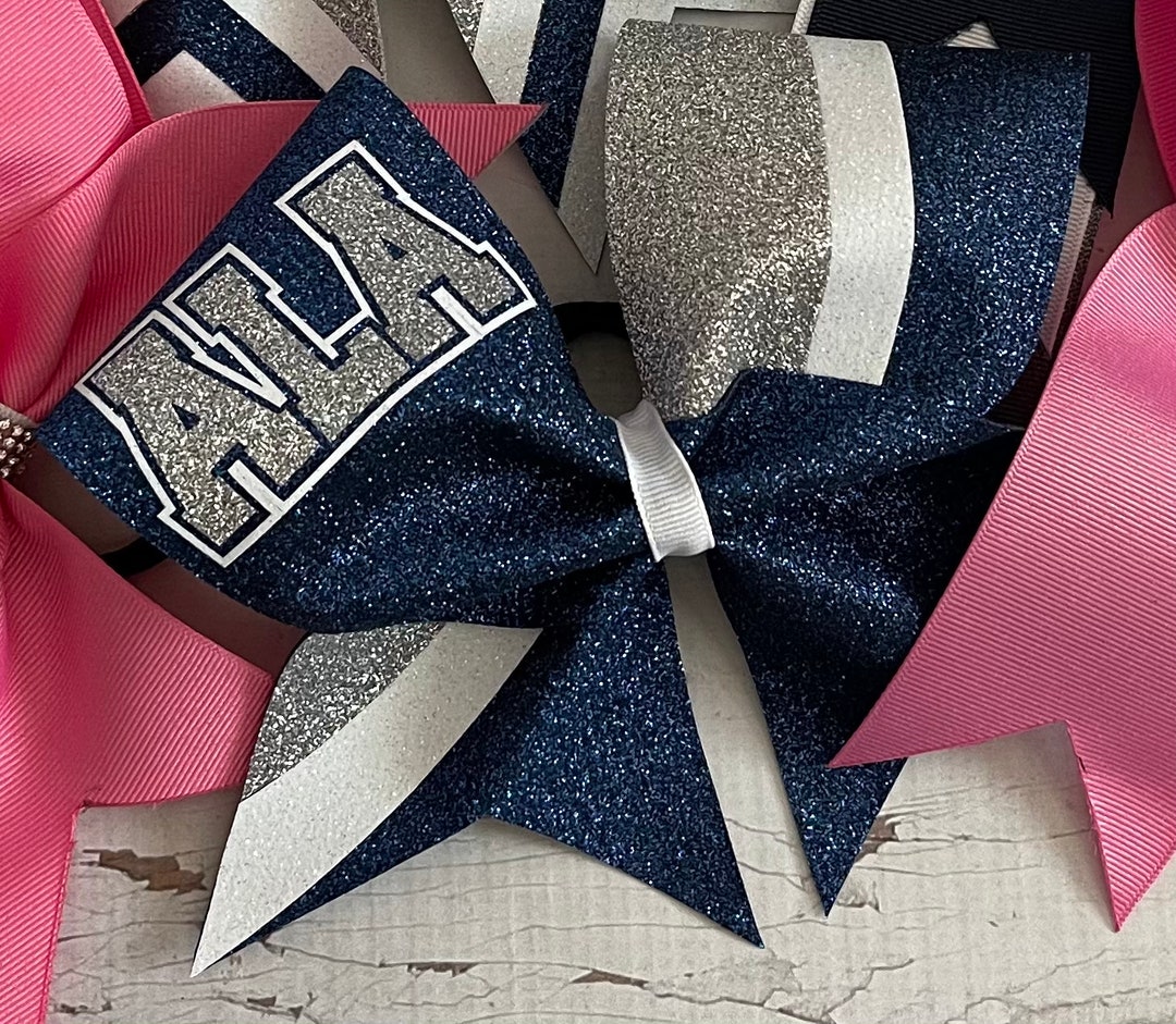 Custom Glitter Cheer Bows in YOUR TEAM COLORS! Great for Game Day, Side ...