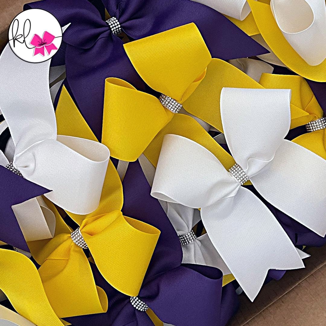Collegiate Cheer Bows 2.25” Custom Team Bows W/ Name or Logo School ...