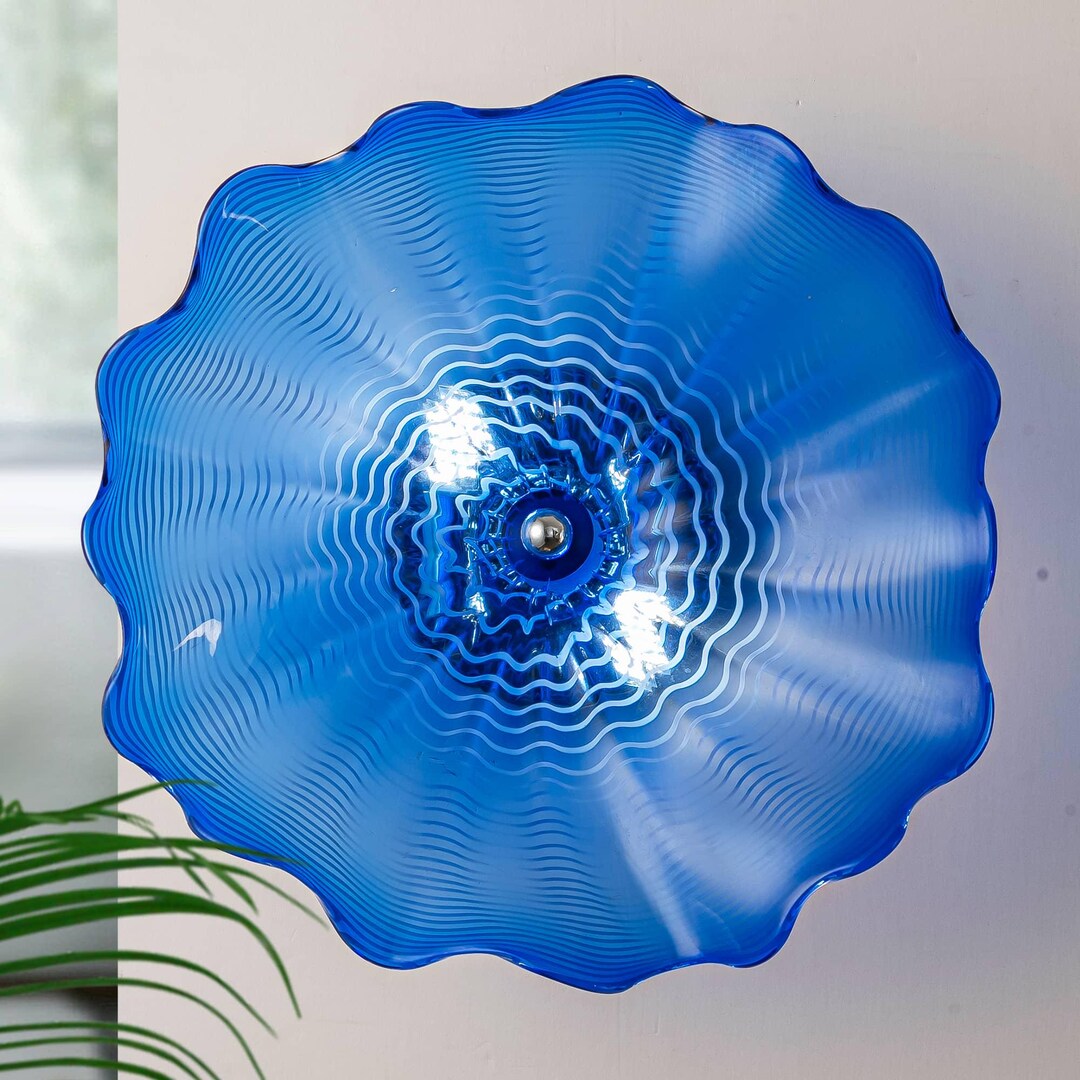 Murano Glass Wall Plates Royal Blue - Etsy
