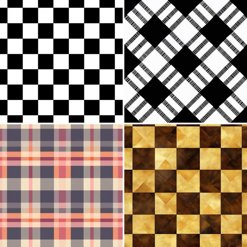 Board Game Seamless, Boho Check Pattern, Maze Decal, Digital Art Puzzle ...