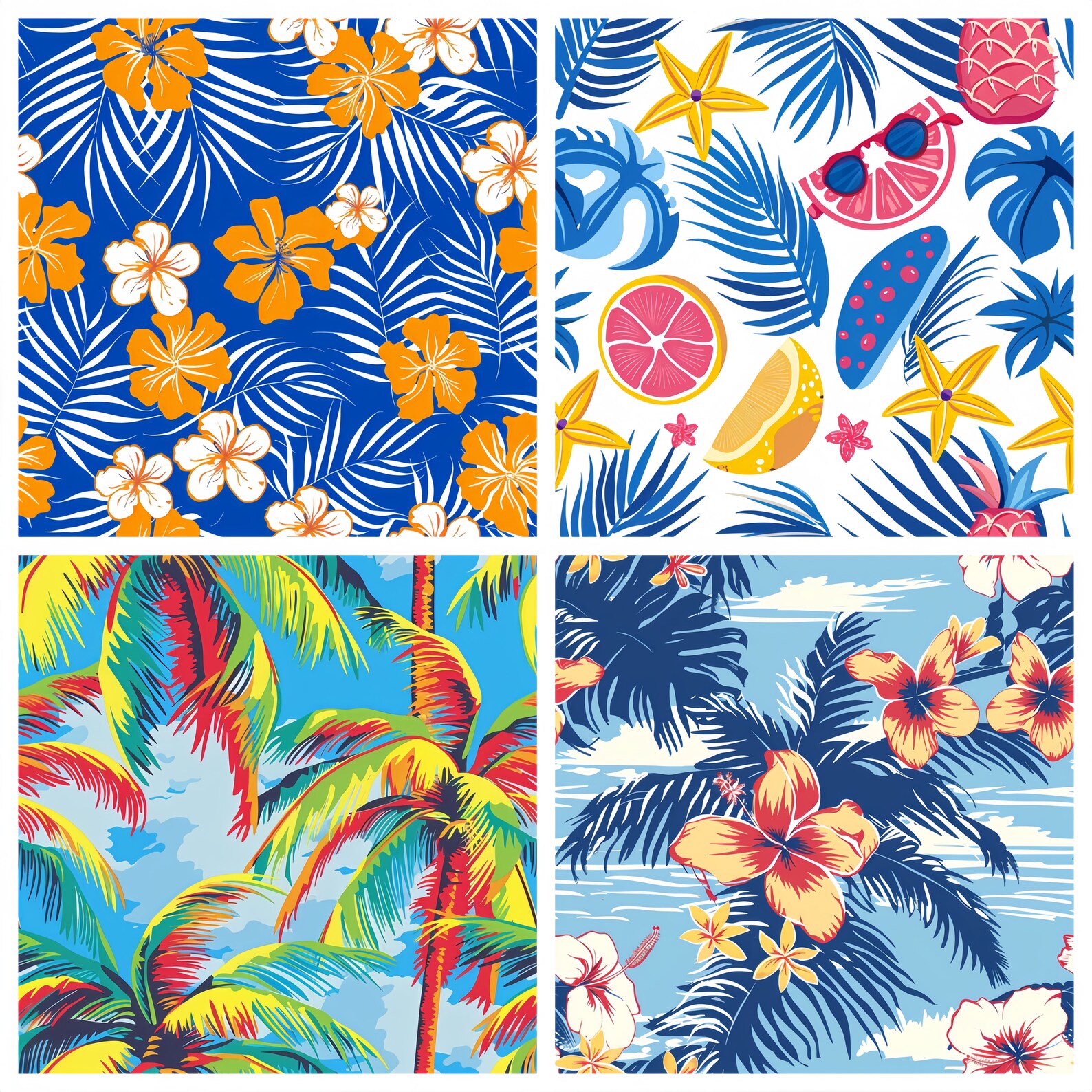 Hawaii Digital Paper Download - Summer Floral Hawaiian Printable ...