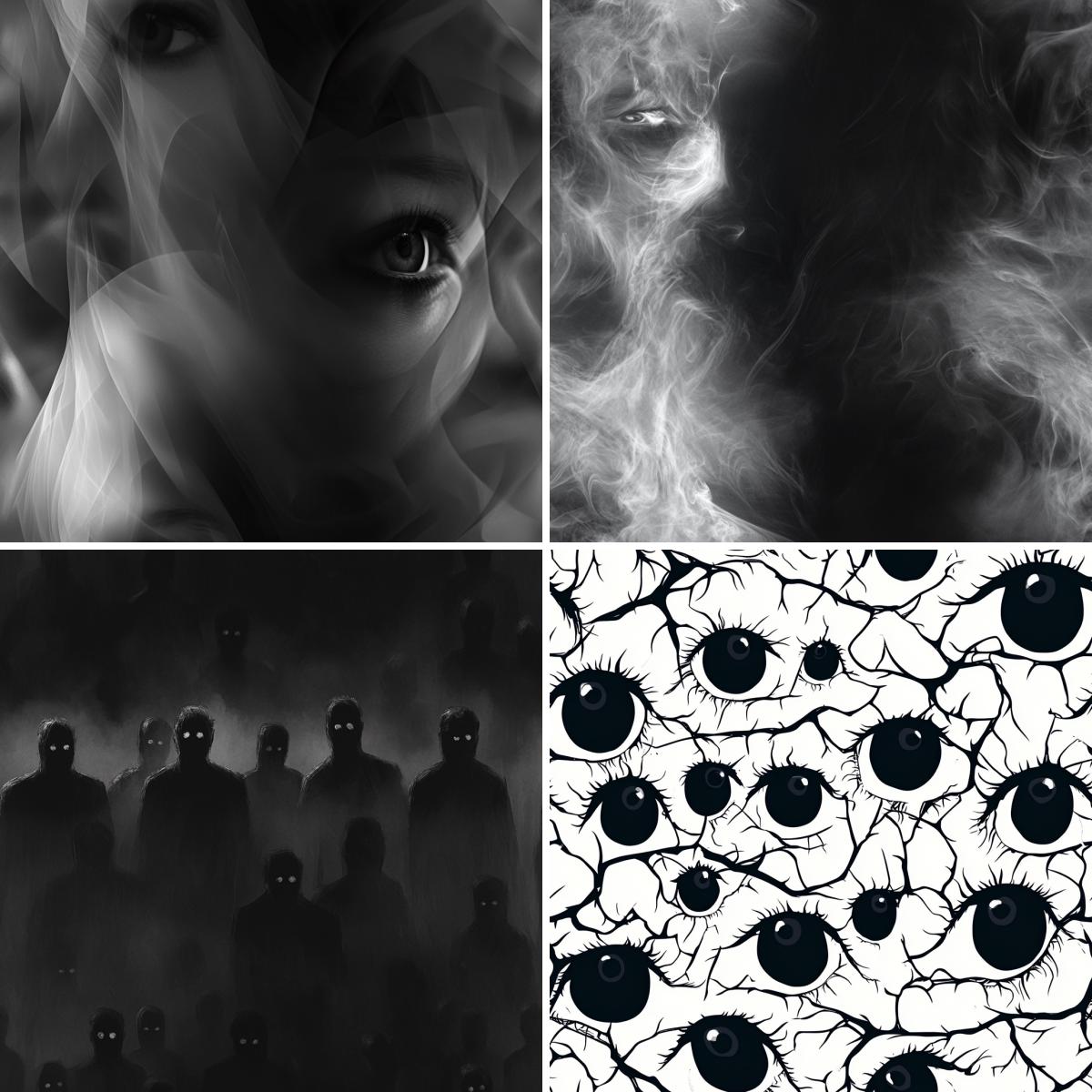 Zombie Seamless Digital Paper, Printable Horror Set, Vampire Room Decor ...