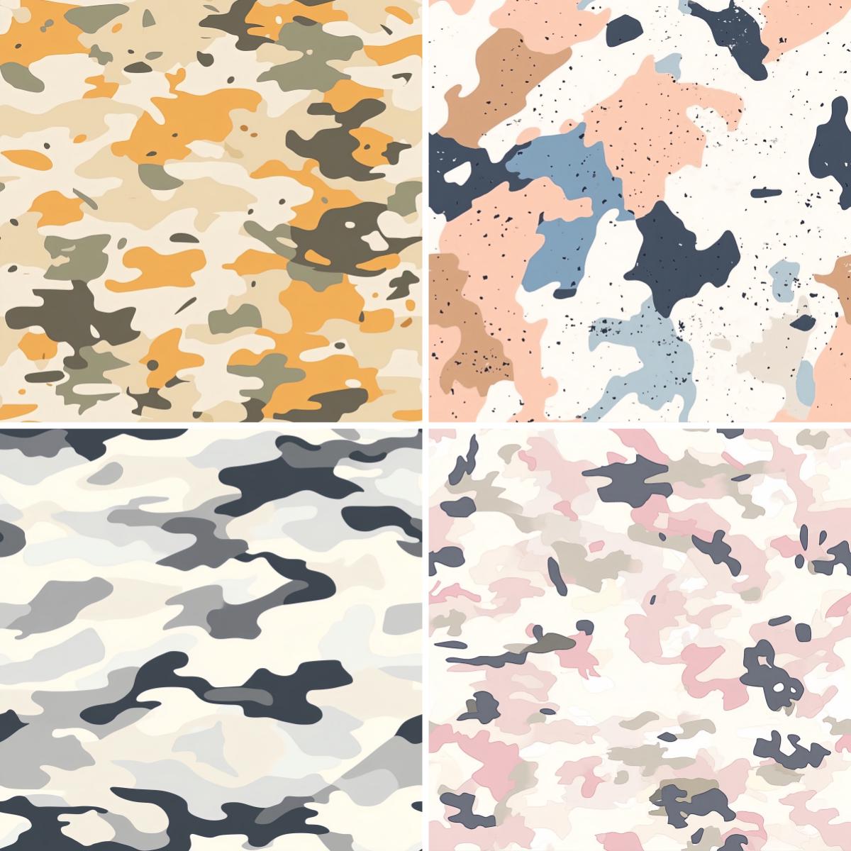 Camouflage Papers Digital Printable Background, Army Camo Seamless ...