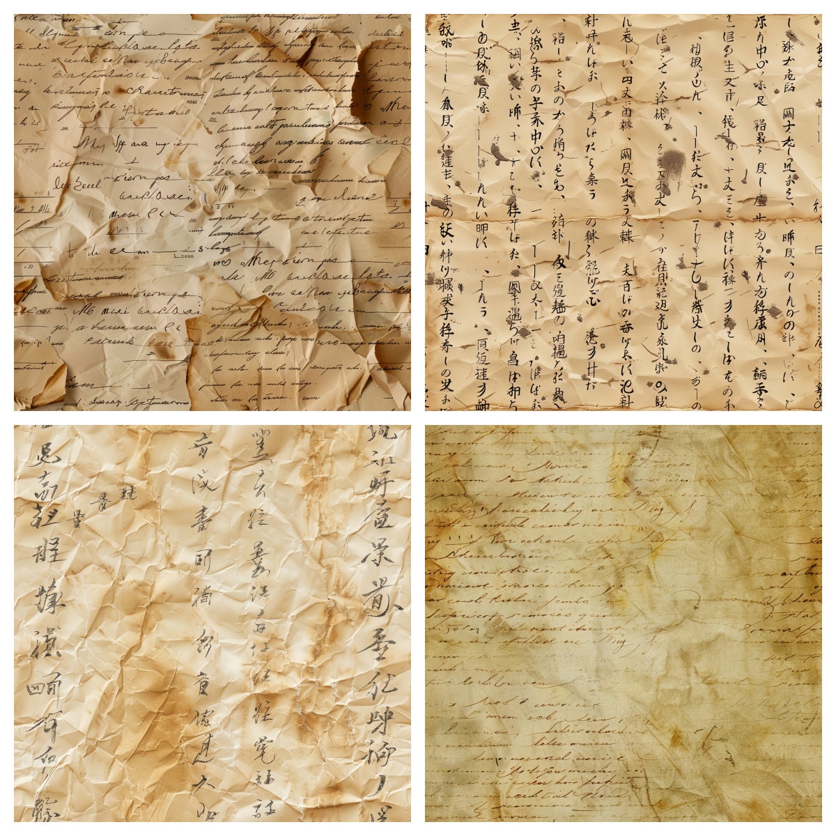 Old Paper Seamless Background, Old Letter Printable Paper, Vintage Map ...