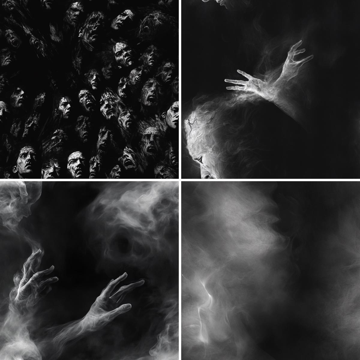 Zombie Seamless Digital Paper, Printable Horror Set, Vampire Room Decor ...