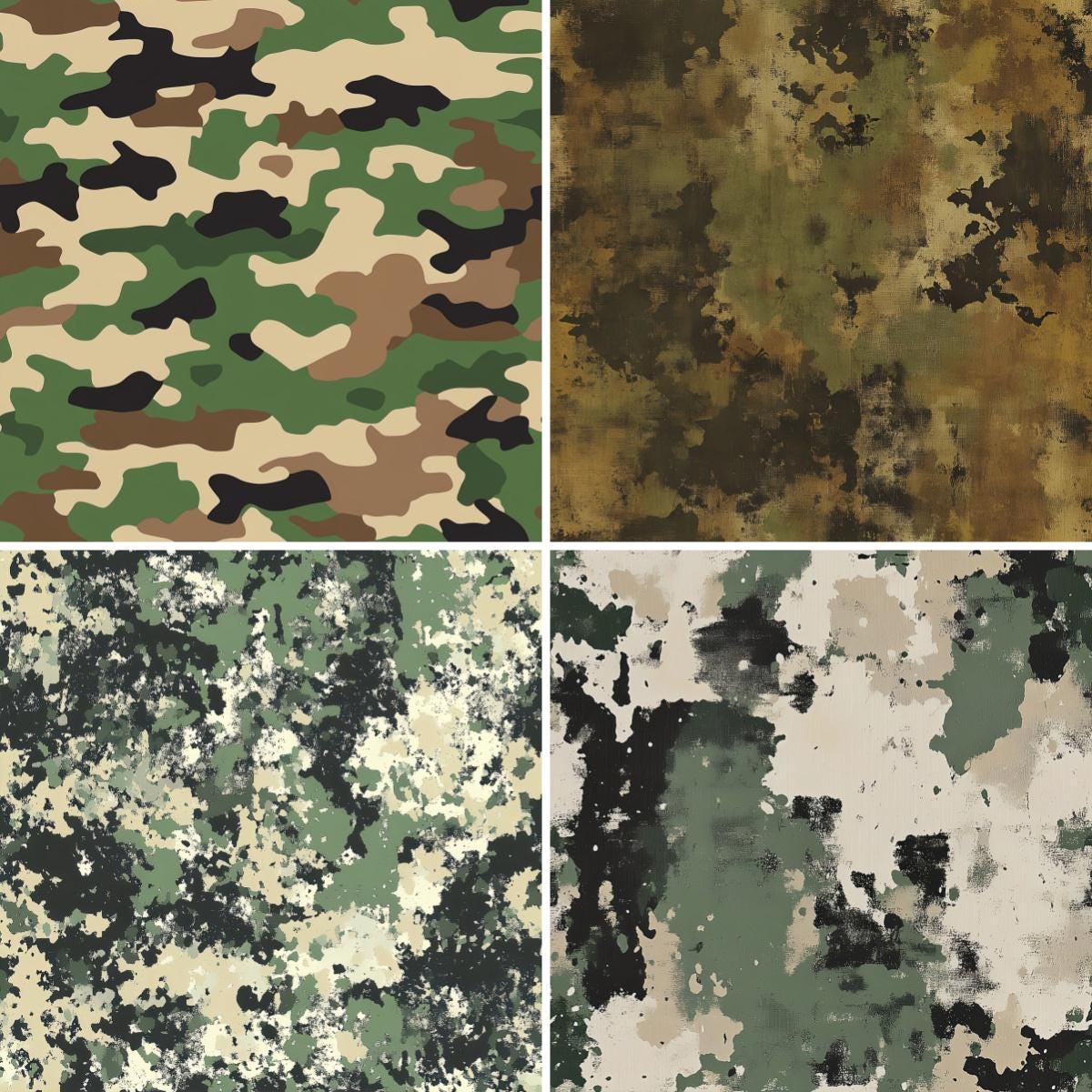 Camouflage Papers Digital Printable Background, Army Camo Seamless ...