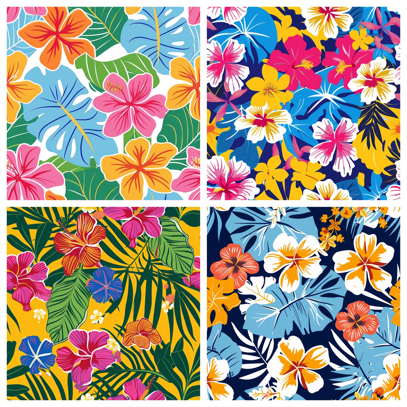 Hawaii Digital Paper Download - Summer Floral Hawaiian Printable ...