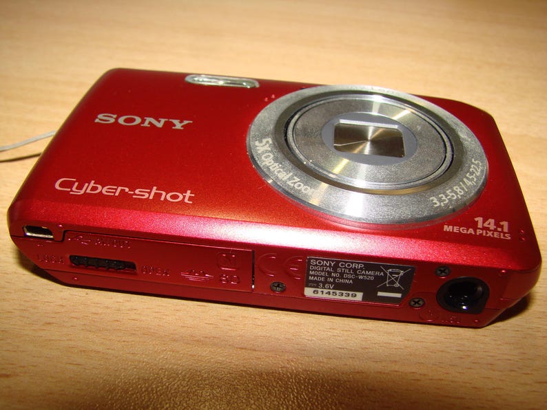 Sony Cyber-shot DSC-W520 14.1MP Compact Digital Camera RED Color With ...