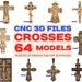 Crosses 64 Pcs CNC Stl 3d Models. Crosses Stl,crosses Cnc,crosses 3d ...