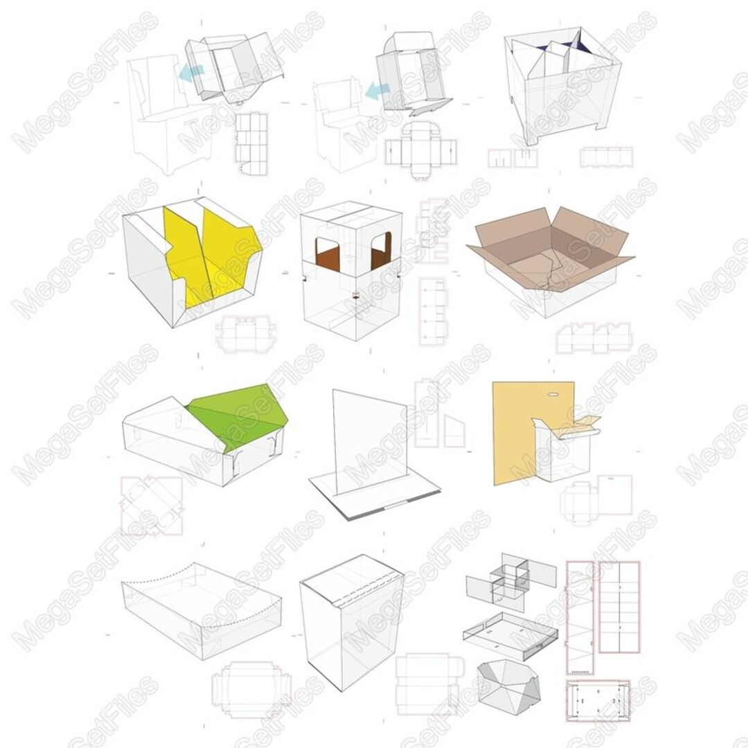 200,000 Cliparts + Geometric Packaging Design Clipart in SVG, PNG | 3D ...