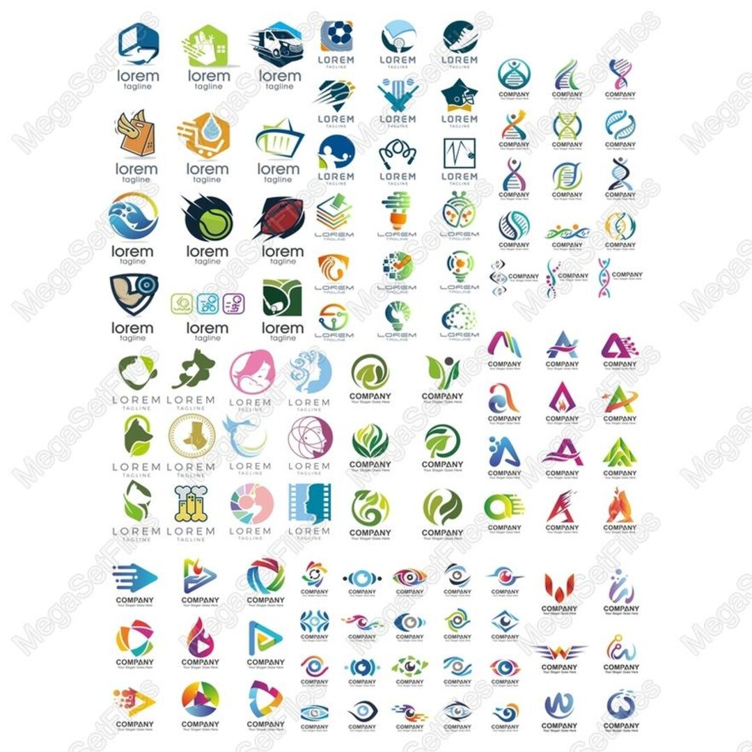 200,000 Cliparts + Modern Logo Design Bundle in SVG PNG | Abstract ...
