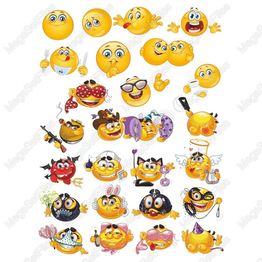 200,000 Cliparts + Fun Emoji Clipart Bundle in SVG, PNG | Cute Cartoon ...
