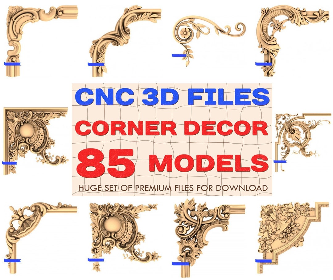 Corner Decor 85 Pcs CNC Stl 3d Models. Corner Decor Stl,corner Decor ...