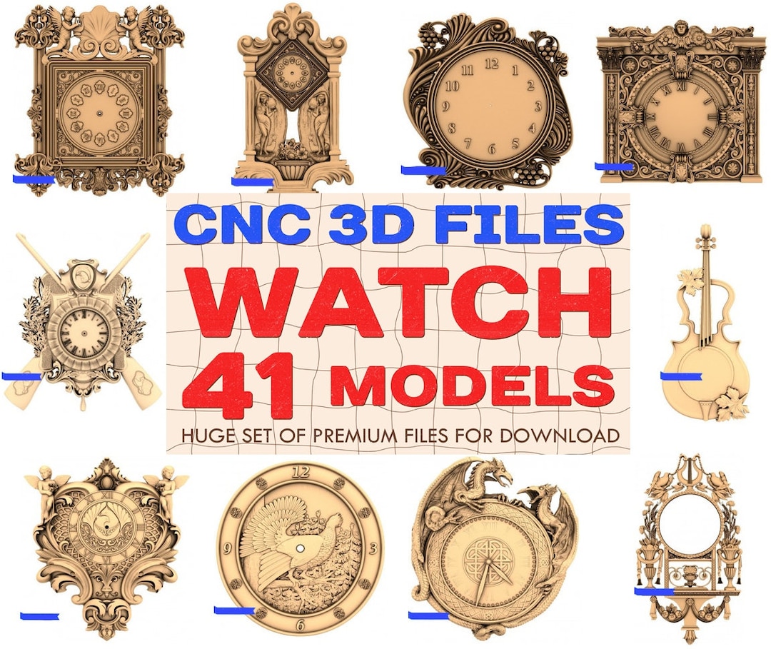 Watch 41 Pcs CNC Stl 3d Models. Watch Stl,watch Cnc,watch 3d,watch ...