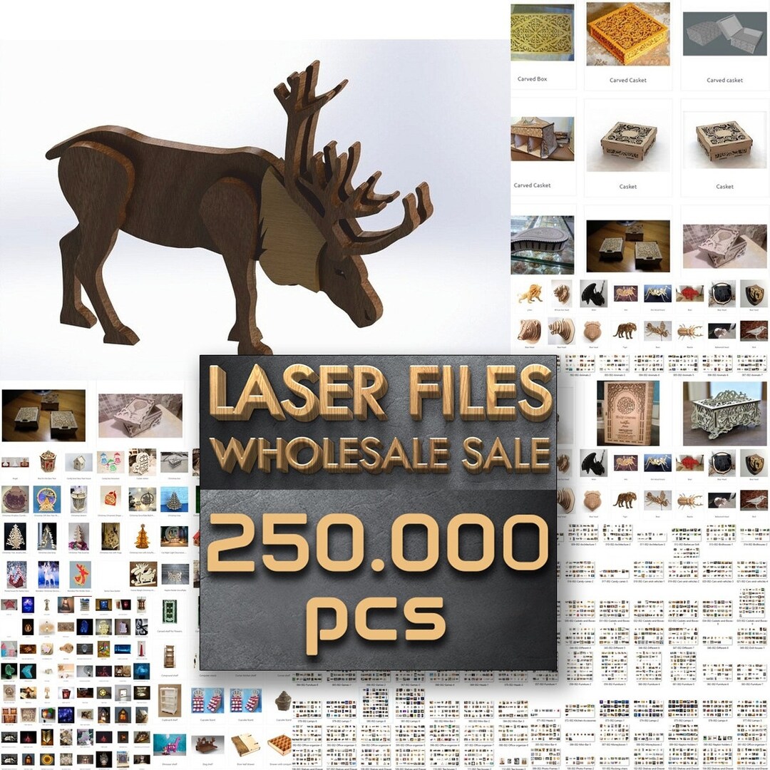 250,000 Laser Cut Files, Laser Cut File, Vector Model, Cut File Laser ...