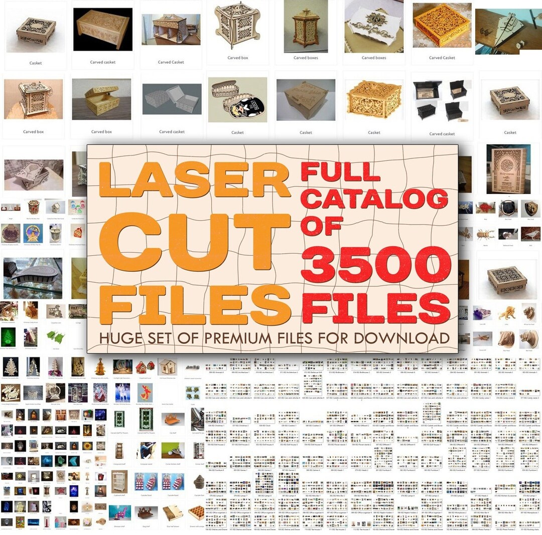 3500 Laser Cut Files SET, Cutting Files, Dxf, Cutting Vector, Dxf File ...