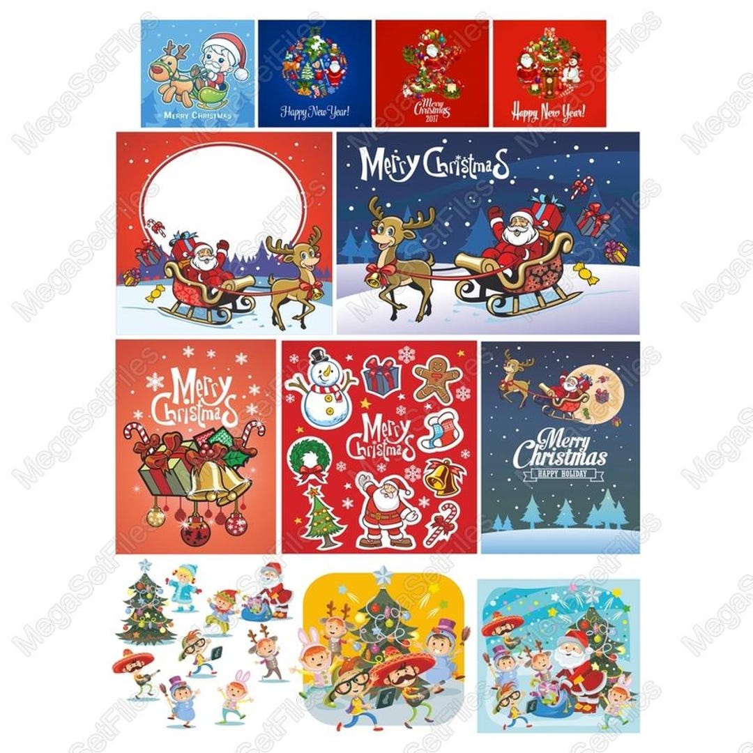 200,000 Cliparts + Festive Christmas Clipart Set in SVG PNG | Holiday ...