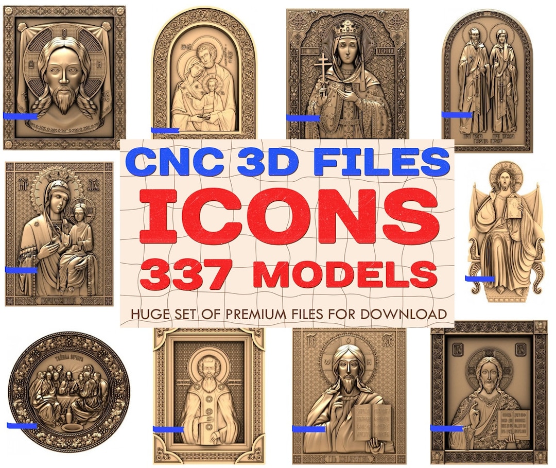 Icons 337 Pcs CNC Stl 3d Models. Icons Stl,icons Cnc,icons 3d,icons ...