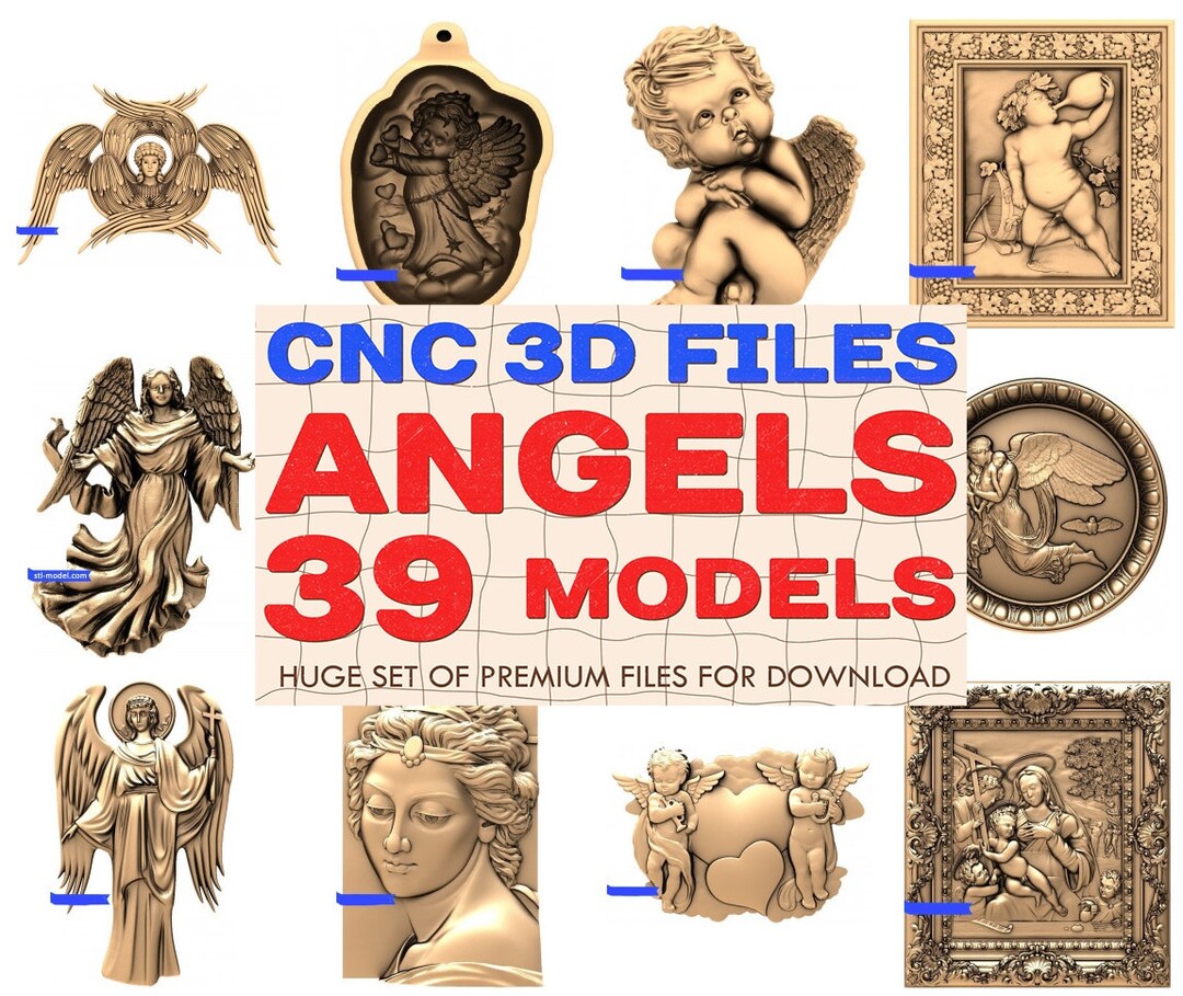 Anges 39 modèles 3D stl CNC. Angels stl, Angels cnc, Angels 3d, modèle ...