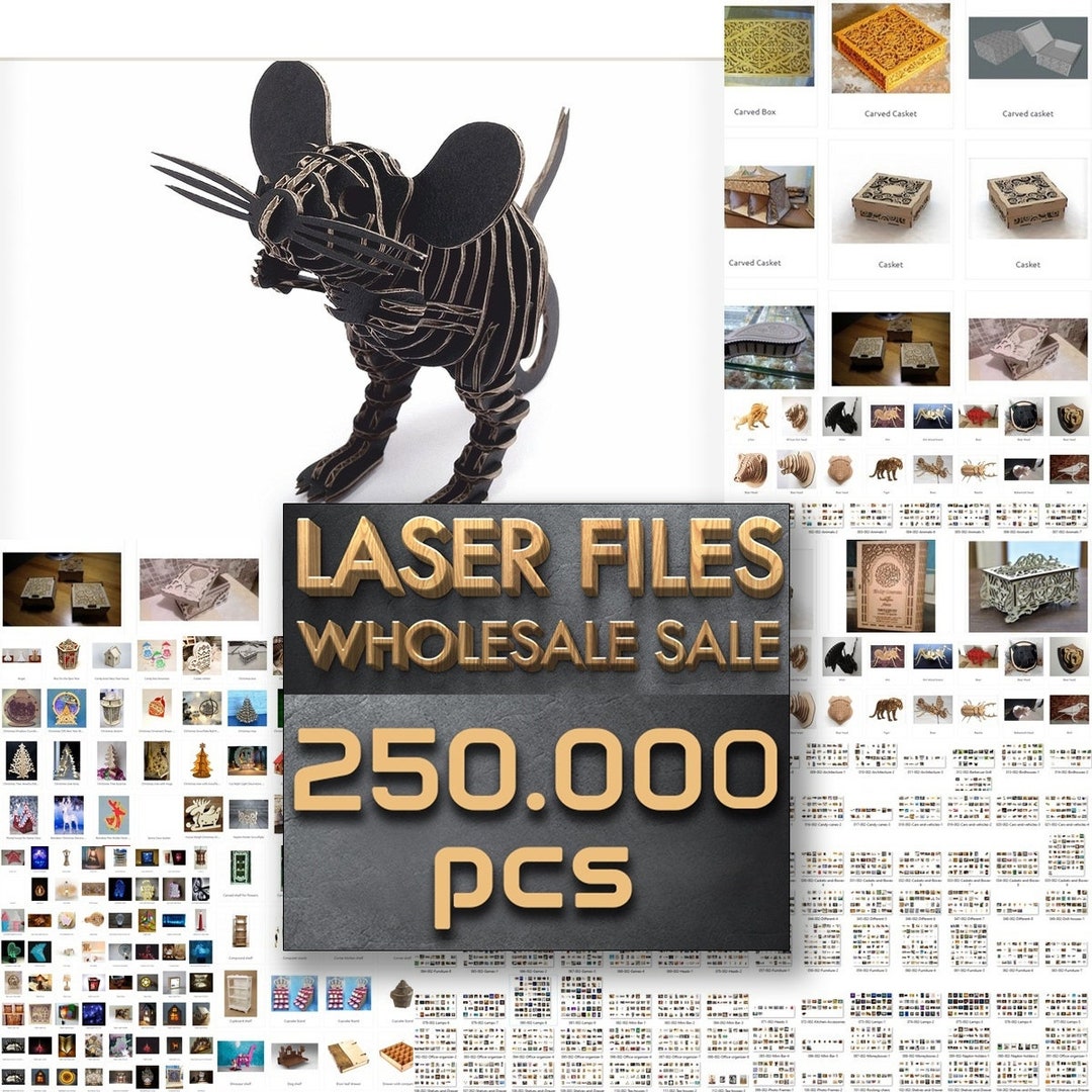250,000 Laser Cut Files, Laser Cut File, Vector Model, Glowforge Vector ...