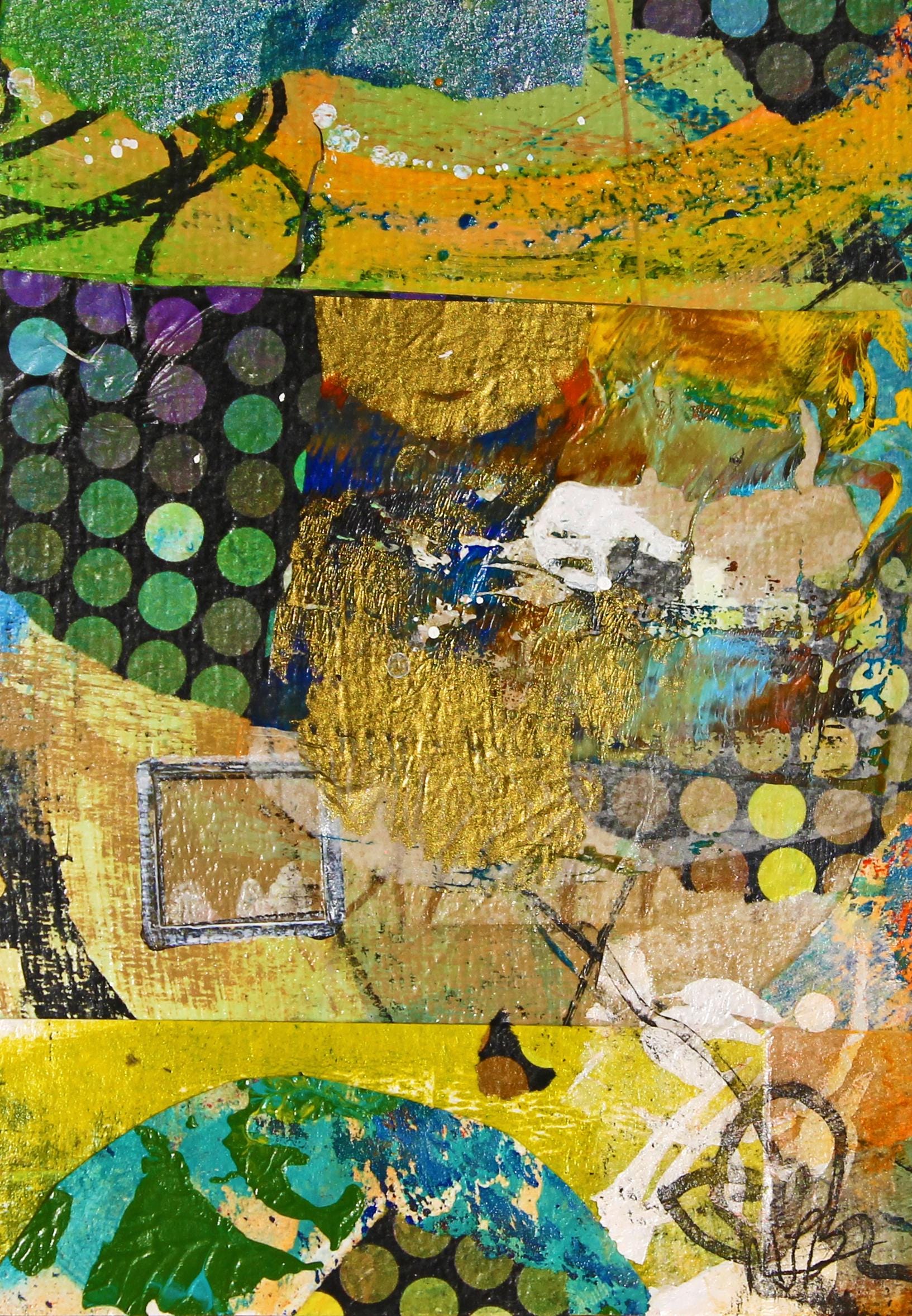 Rio 12 ORIGINAL Collage Painting 4x6 - Etsy