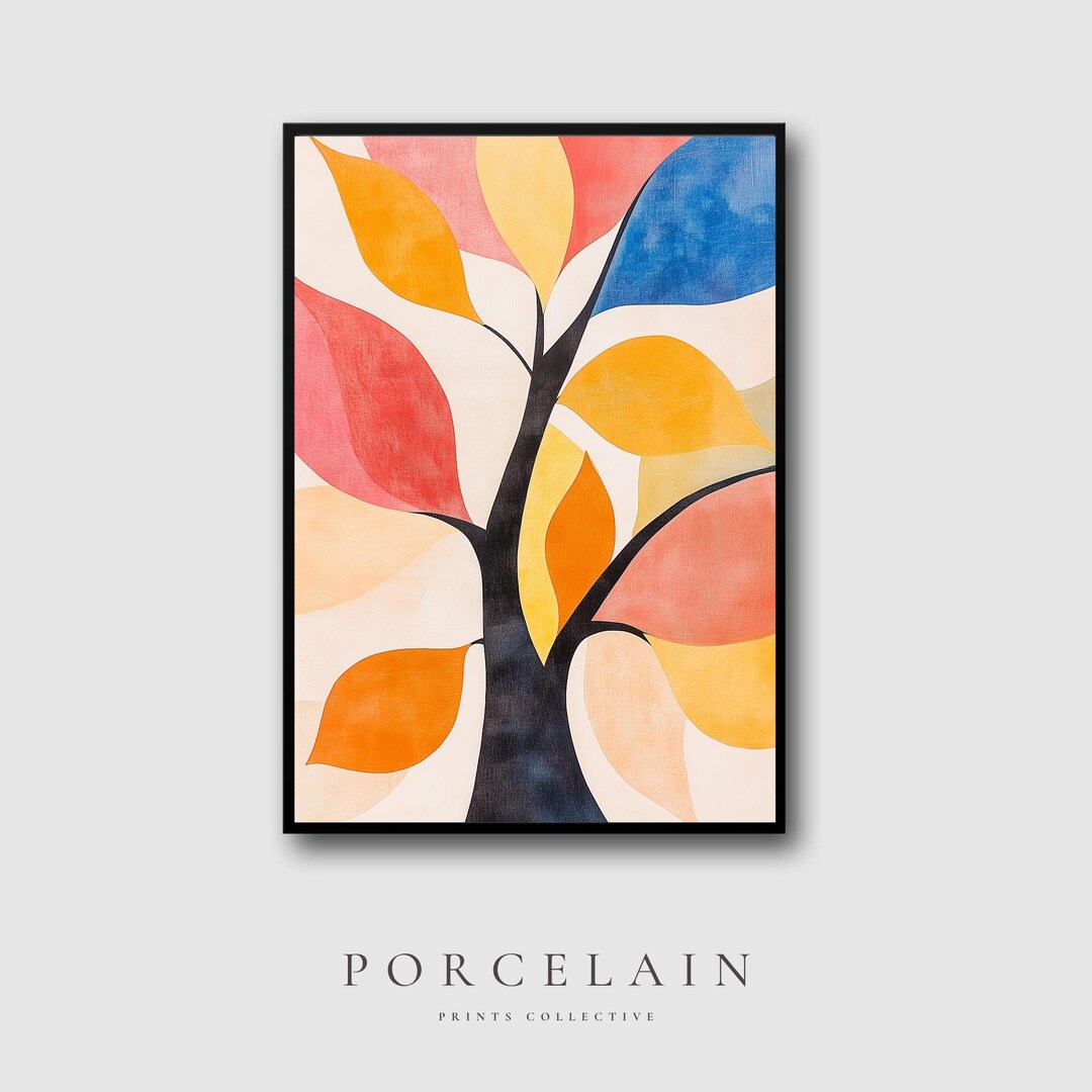 Colorful Abstract Tree Art Print: Modern Home Decor (digital Download ...