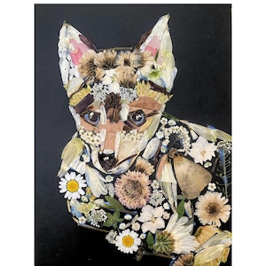 Custom Floral Pet Portrait - Your Pet in Flowers - 8x10 - Etsy