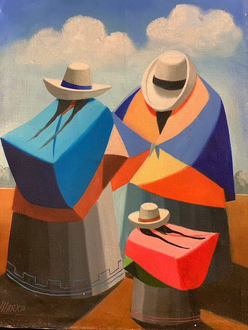 Canvas Peruvian Indian Paintings - Etsy