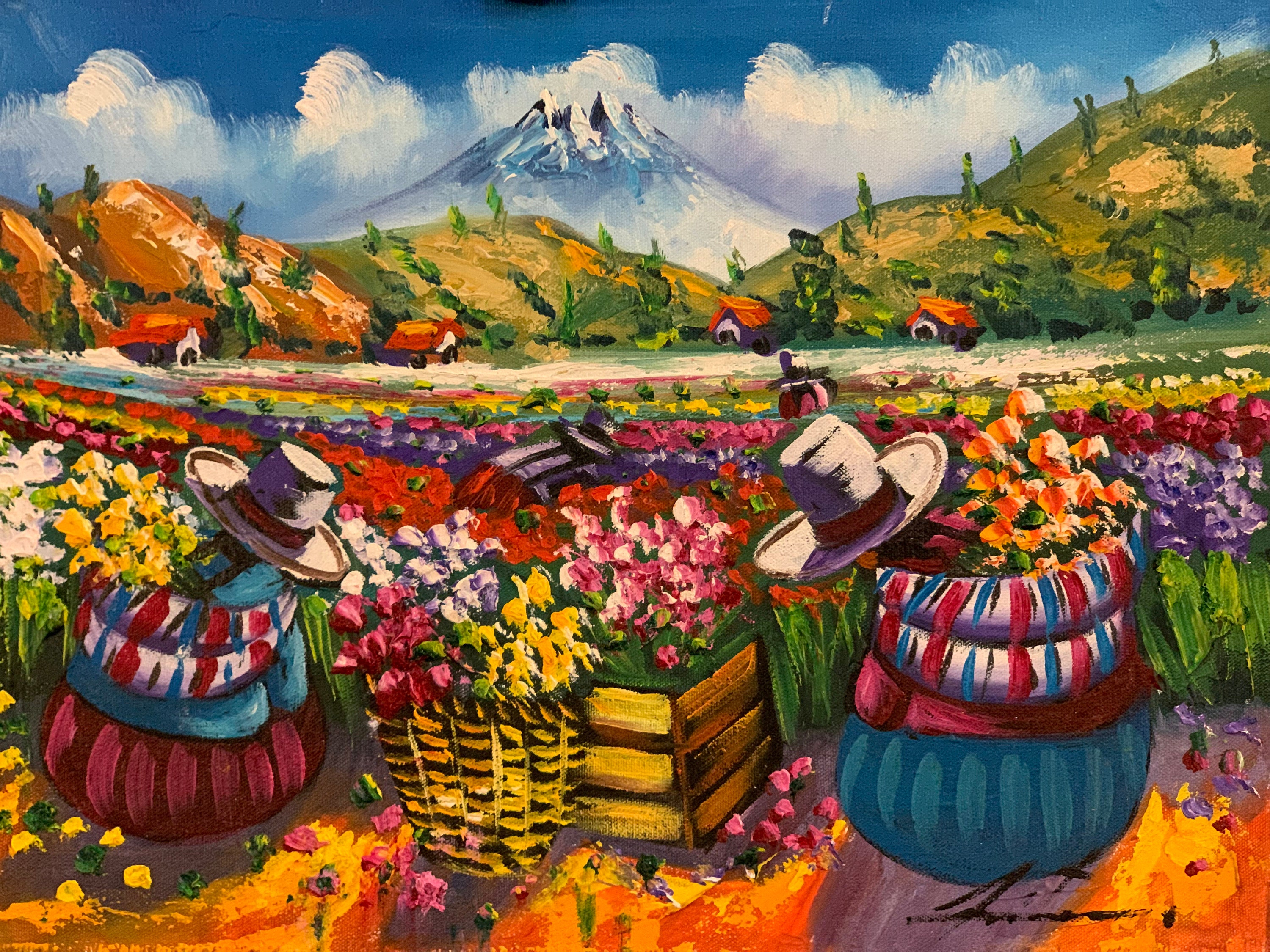 Canvas Peruvian Indian Paintings - Etsy