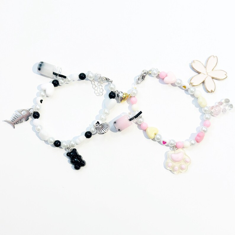 Kawaii and Goth Best Friends / Couples Matching Bracelets - Etsy