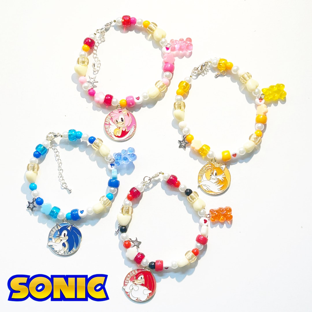 Sonic, Amy Rose, Tails, and Knuckles Matching Bracelets - Etsy