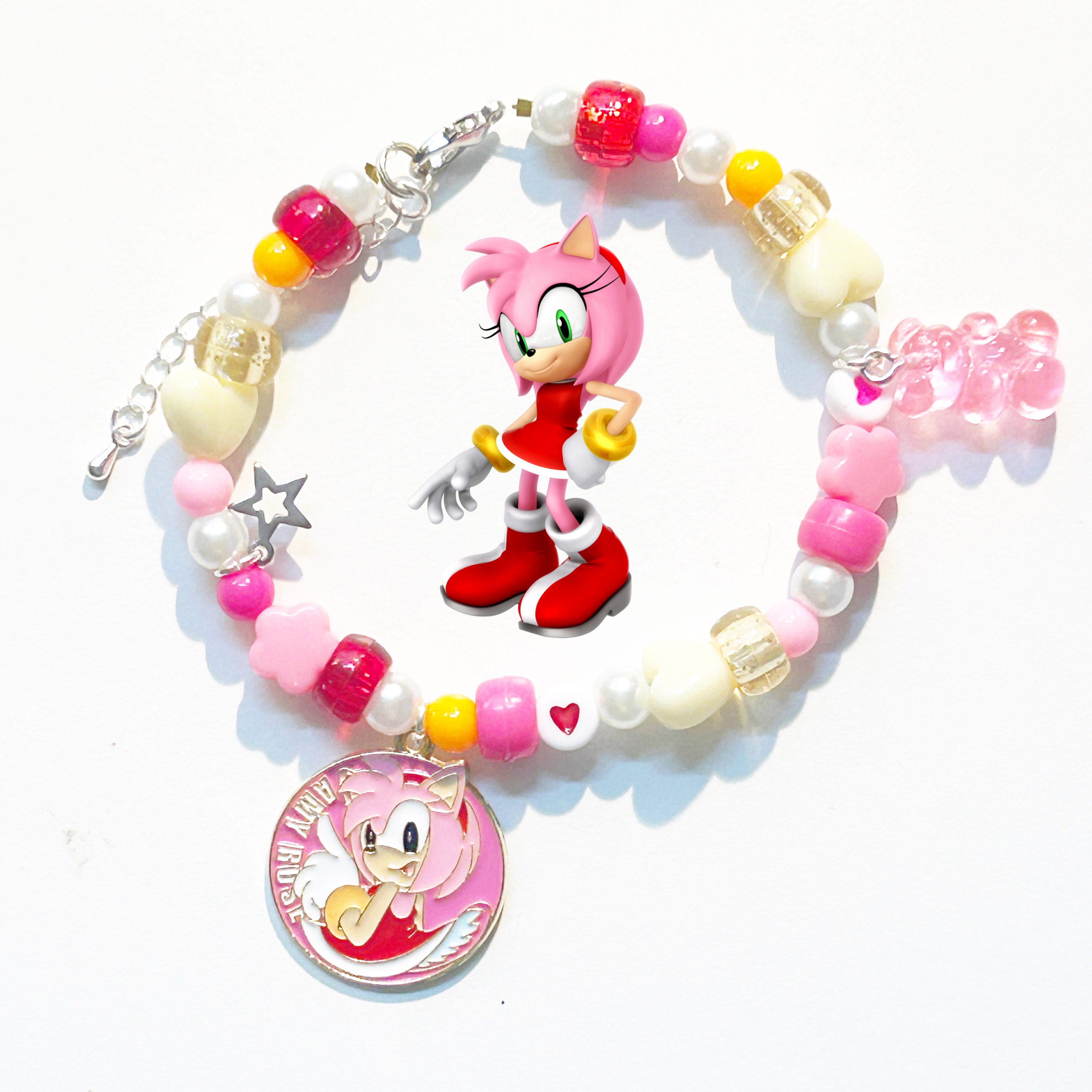 Sonic, Amy Rose, Tails, and Knuckles Matching Bracelets - Etsy