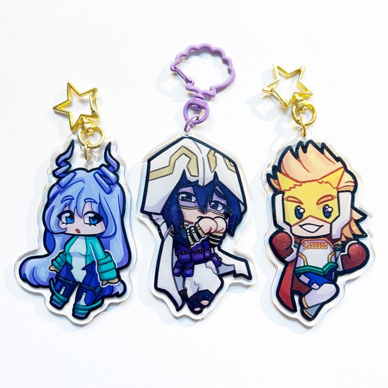 Acrylic Mha Keychains - Etsy UK