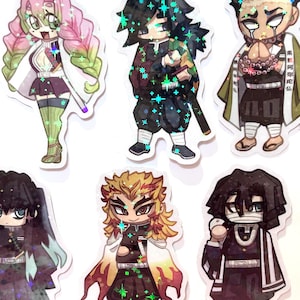 Demon Slayer Hashira Holographic Sticker Set - Etsy