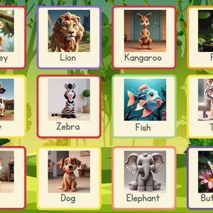 Flash Cards, Kids Games, Learning Games Kindergarten - Etsy