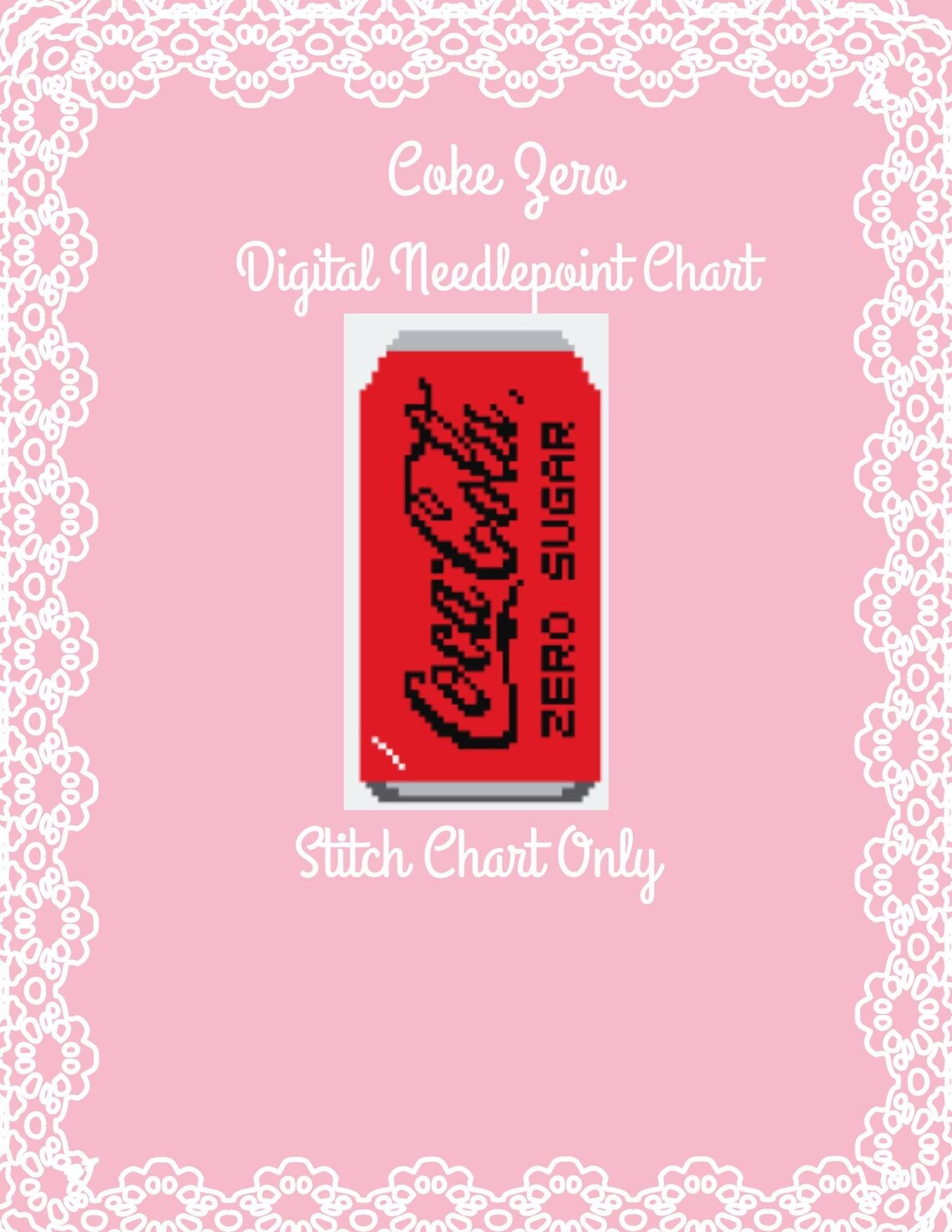 Coke Zero Digital Needlepoint Chart - Etsy