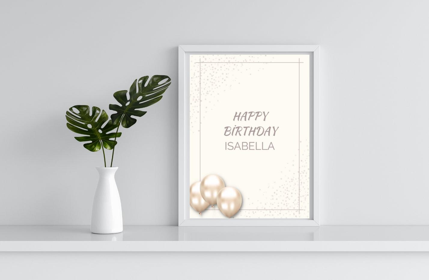 Elegant Editable Birthday Invitation Simple and Stylish Print at Home ...