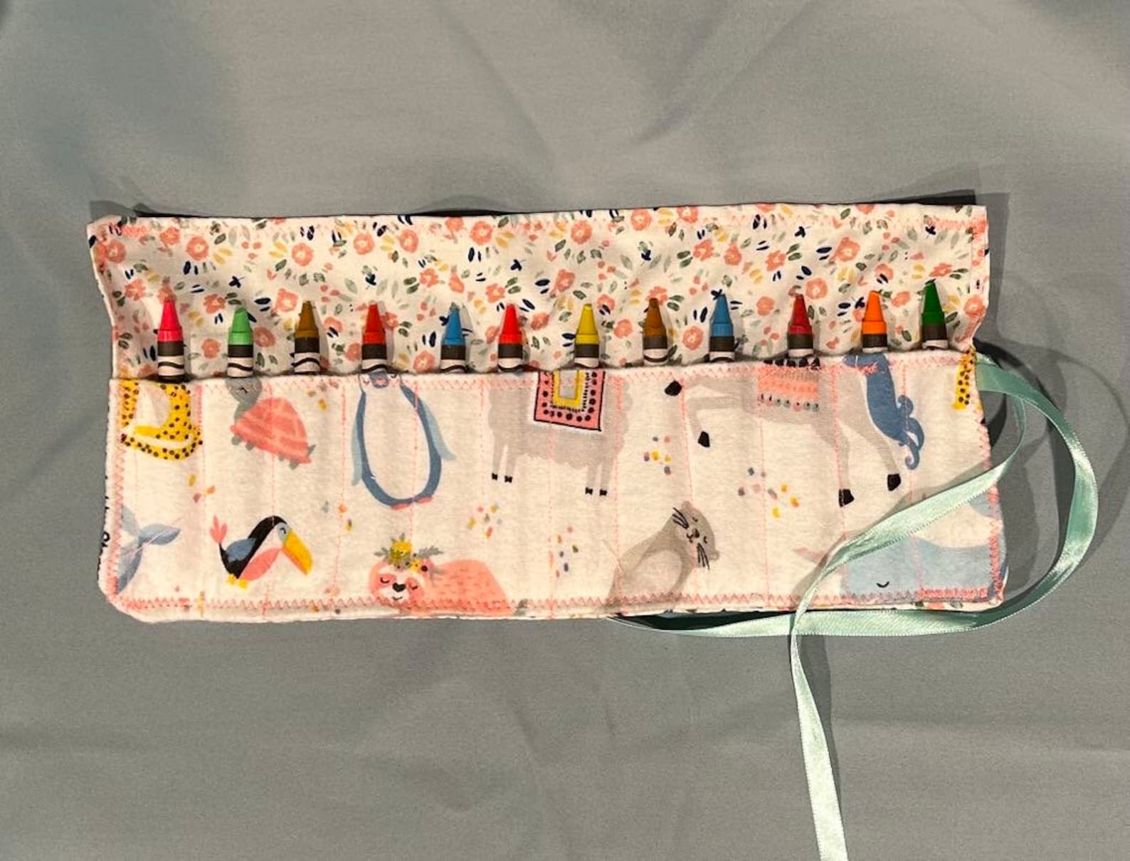 Crayon Holder Colored Pencil Roll up Tie Closure Kids Birthday Gift - Etsy