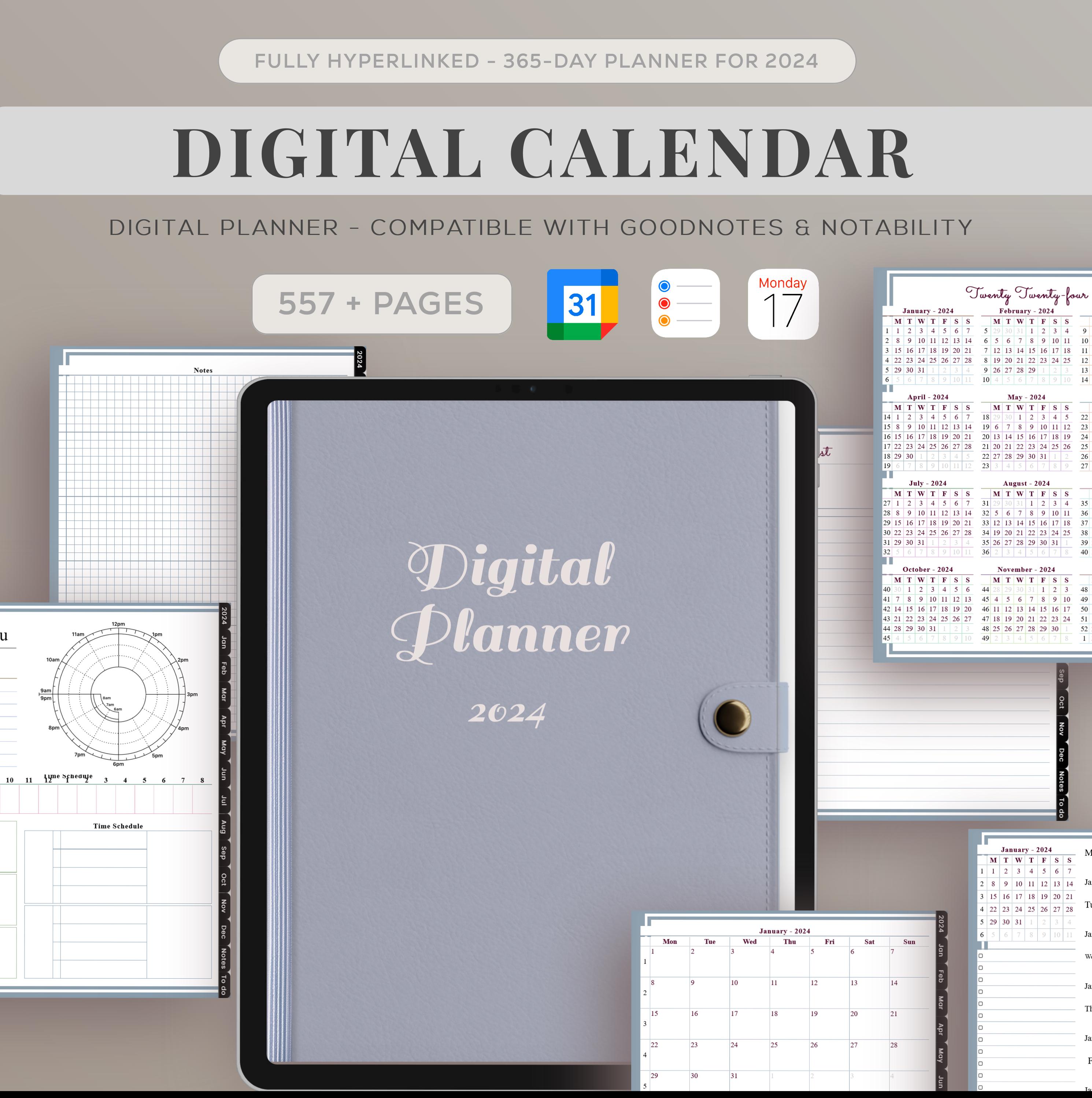 Simple Digital Planner for Year 2024 and 2025 - Etsy