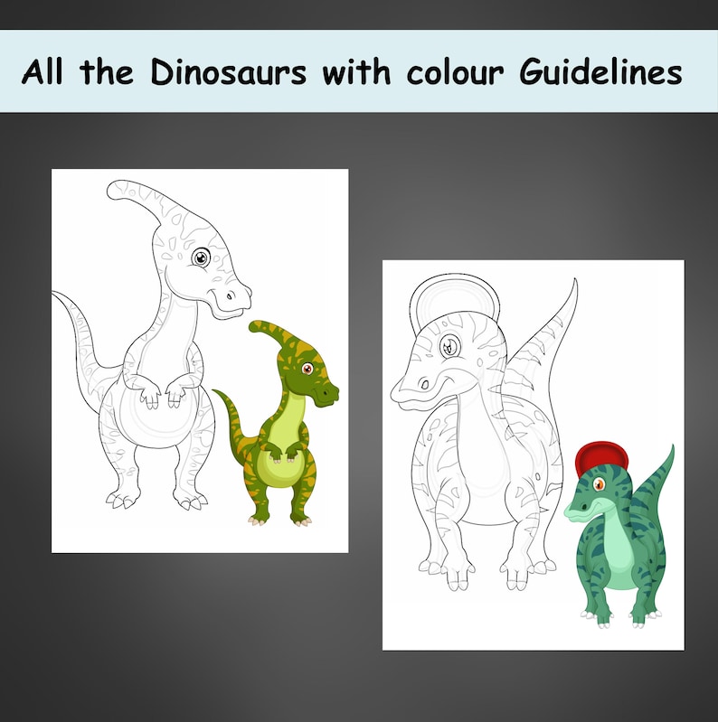 Coloring Book for Kids, Fun Printable Coloring Pages Dinosaur Activity ...