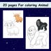 Animals Coloring Book, Fun Activity Pages (PDF Pattern) - Etsy