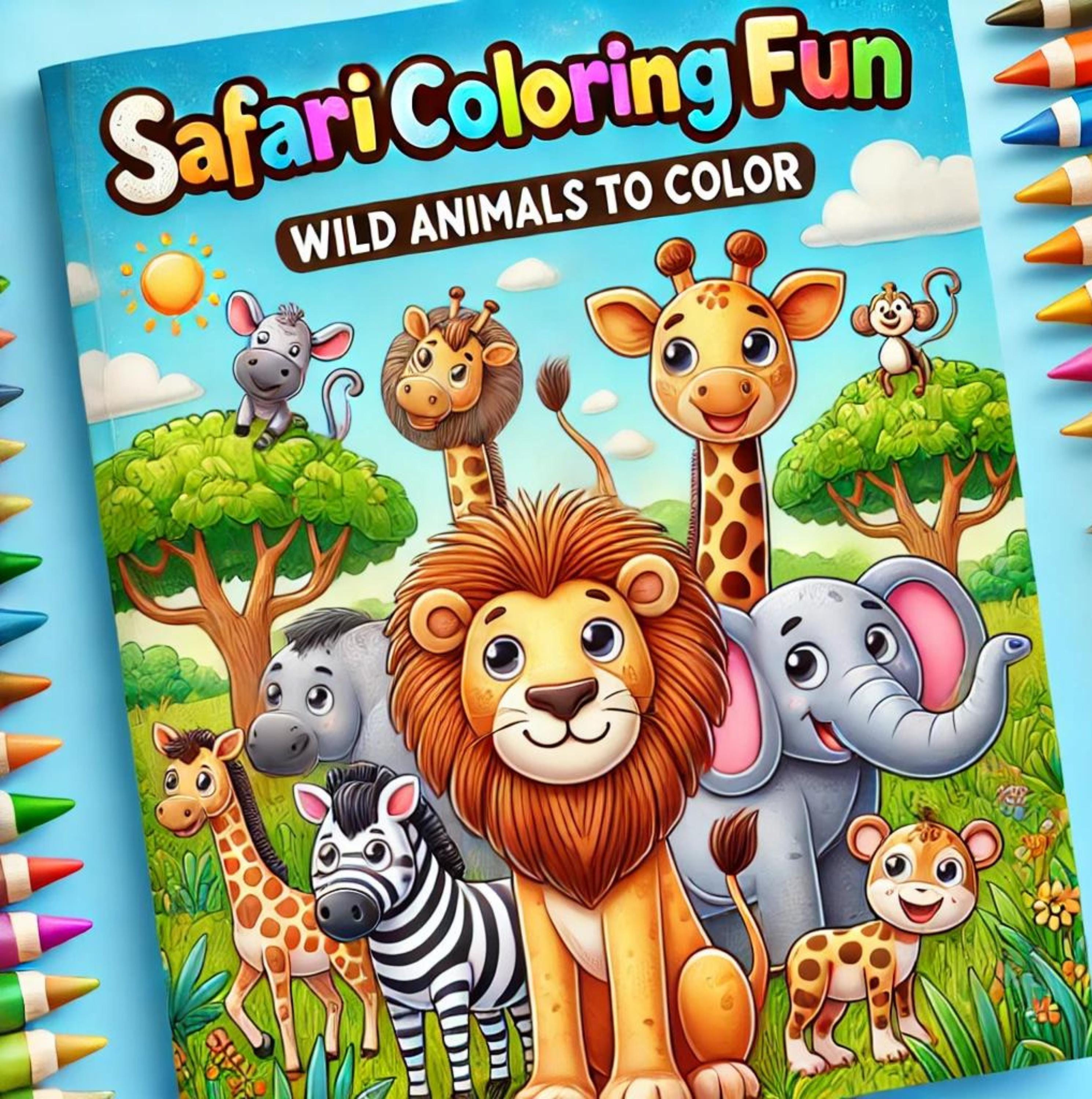 Safari Coloring Fun Wild Animals to Colour is a Delightful Coloring ...