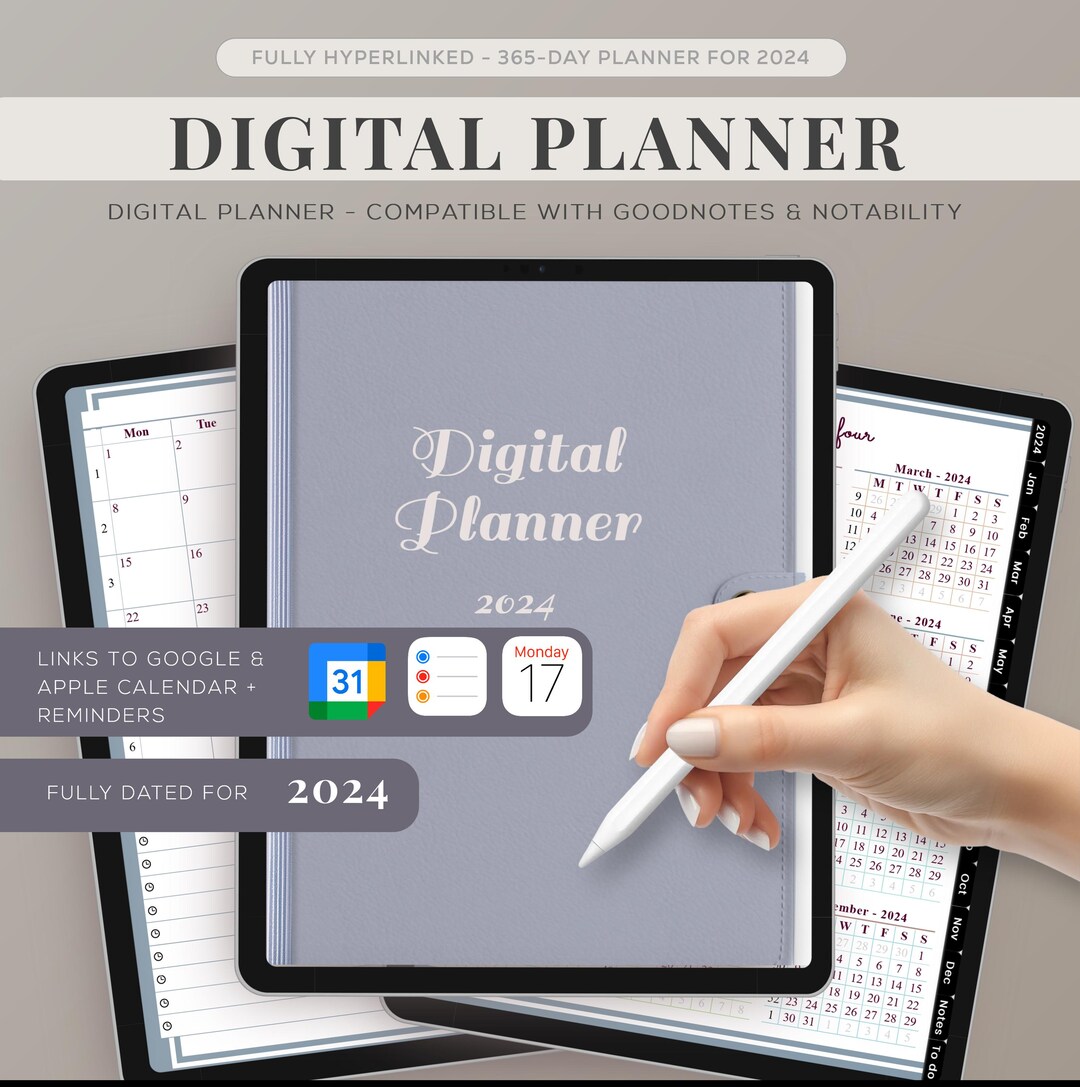 Simple Digital Planner for Year 2024 and 2025 - Etsy