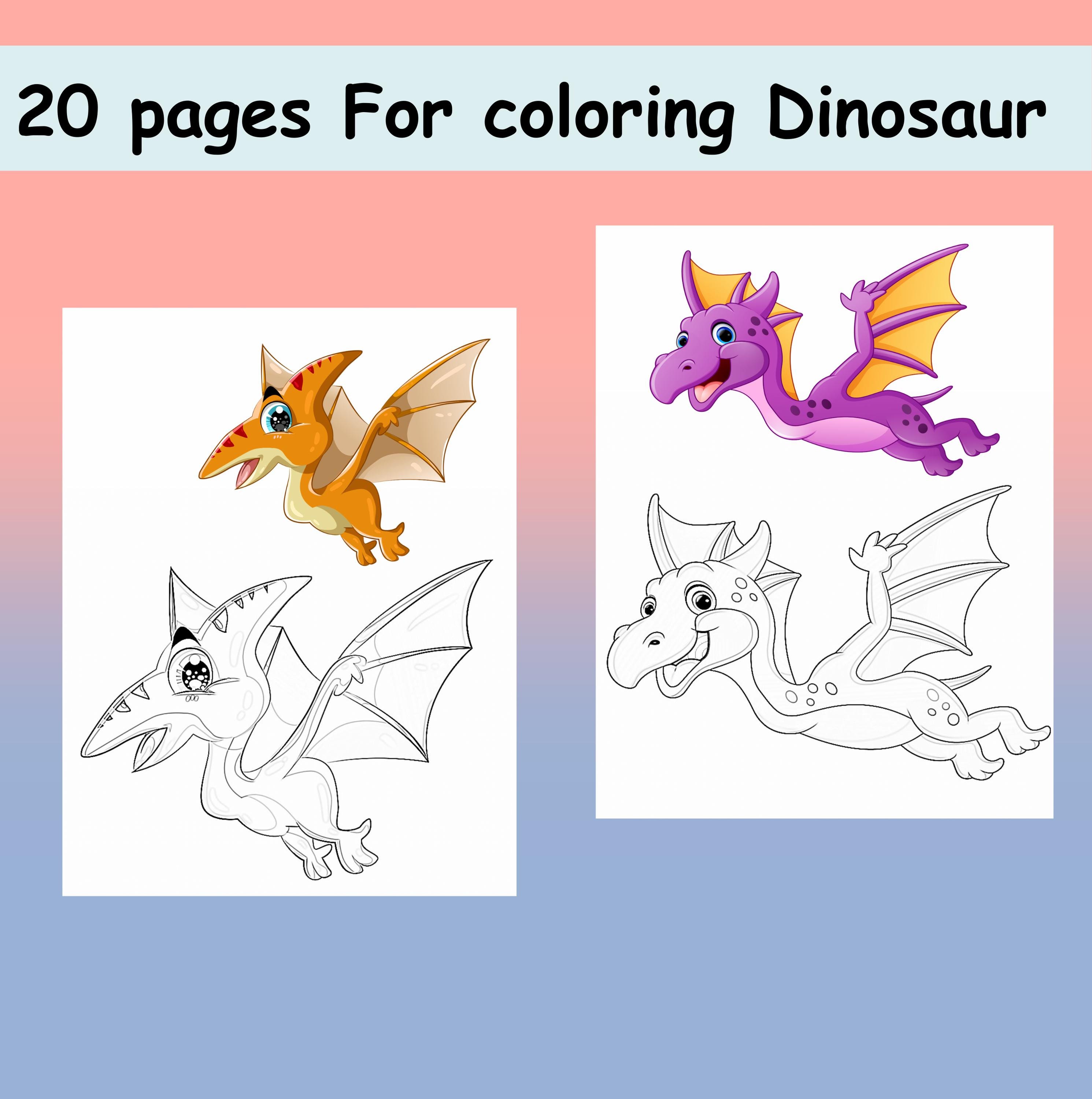 Coloring Book for Kids, Fun Printable Coloring Pages Dinosaur Activity ...