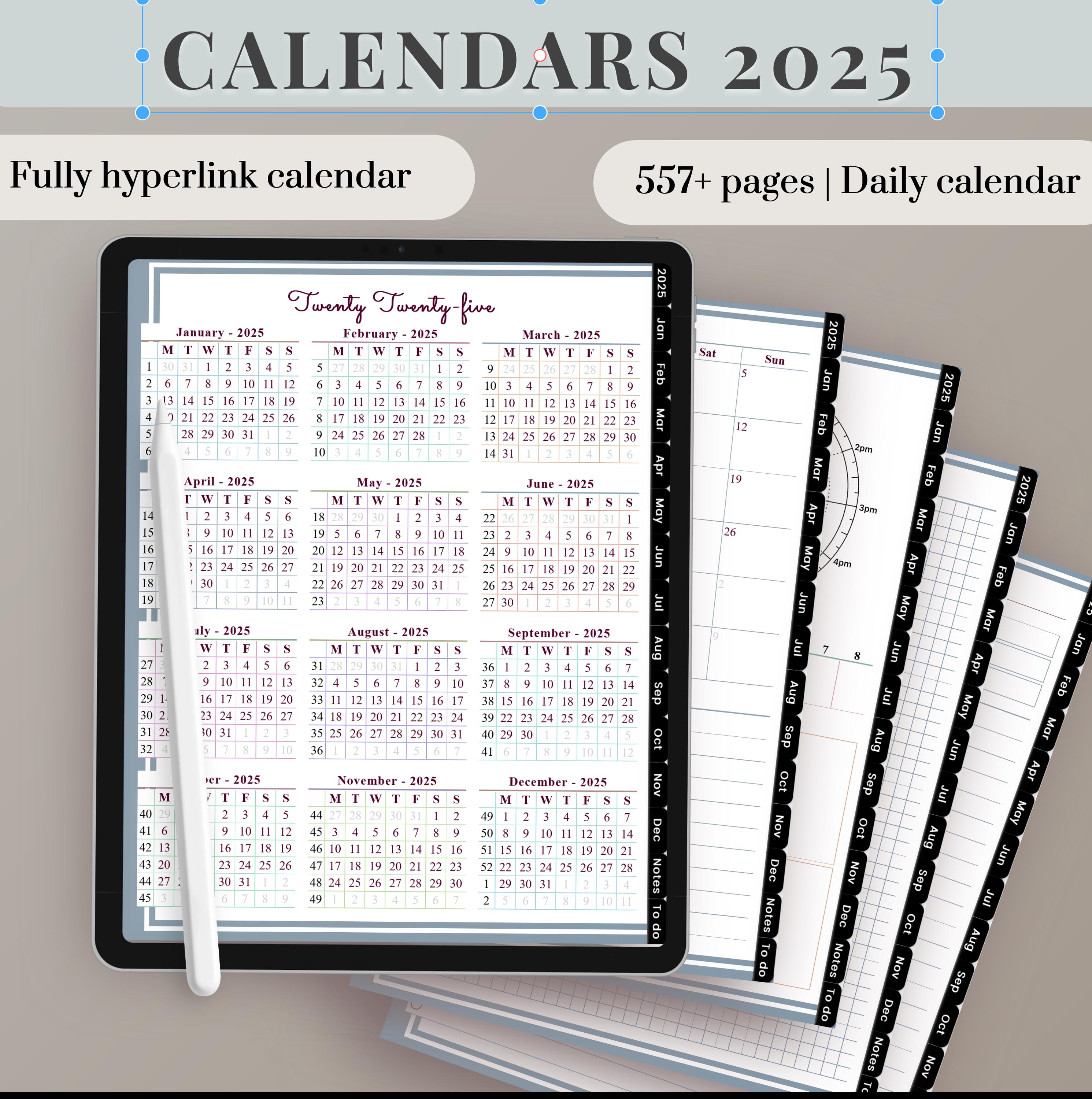 Simple Digital Planner for Year 2024 and 2025 - Etsy