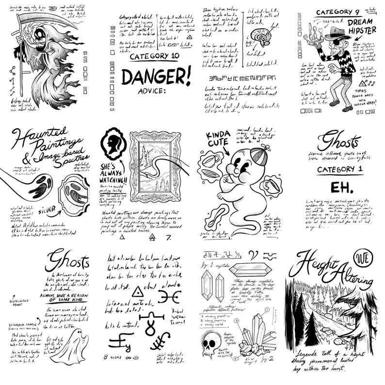140+ Gravity Falls Diary PNG Bundle | High-quality Clipart for Fans ...