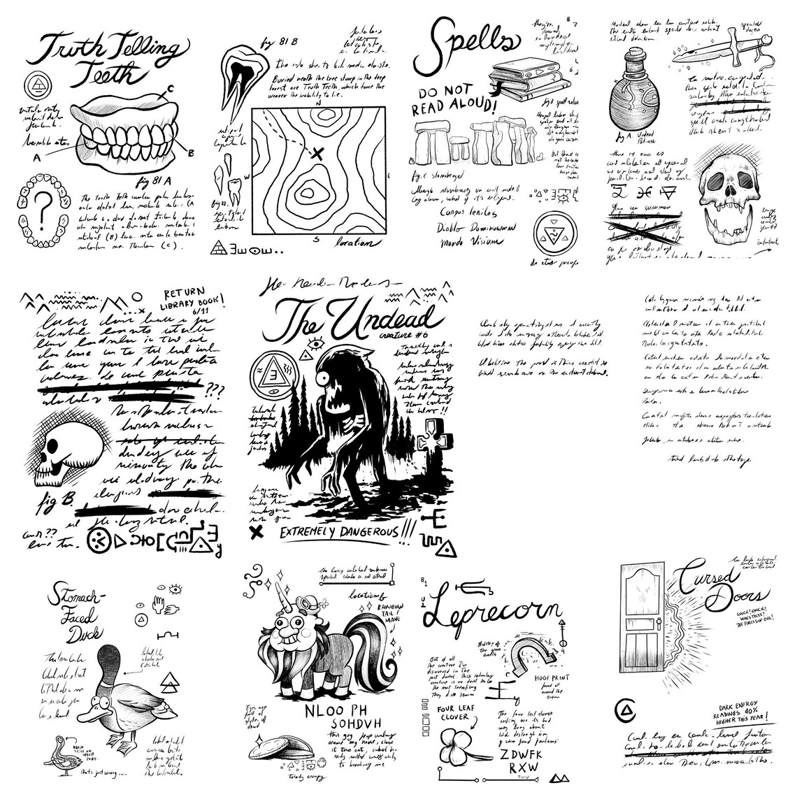 140+ Gravity Falls Diary PNG Bundle | High-quality Clipart for Fans ...