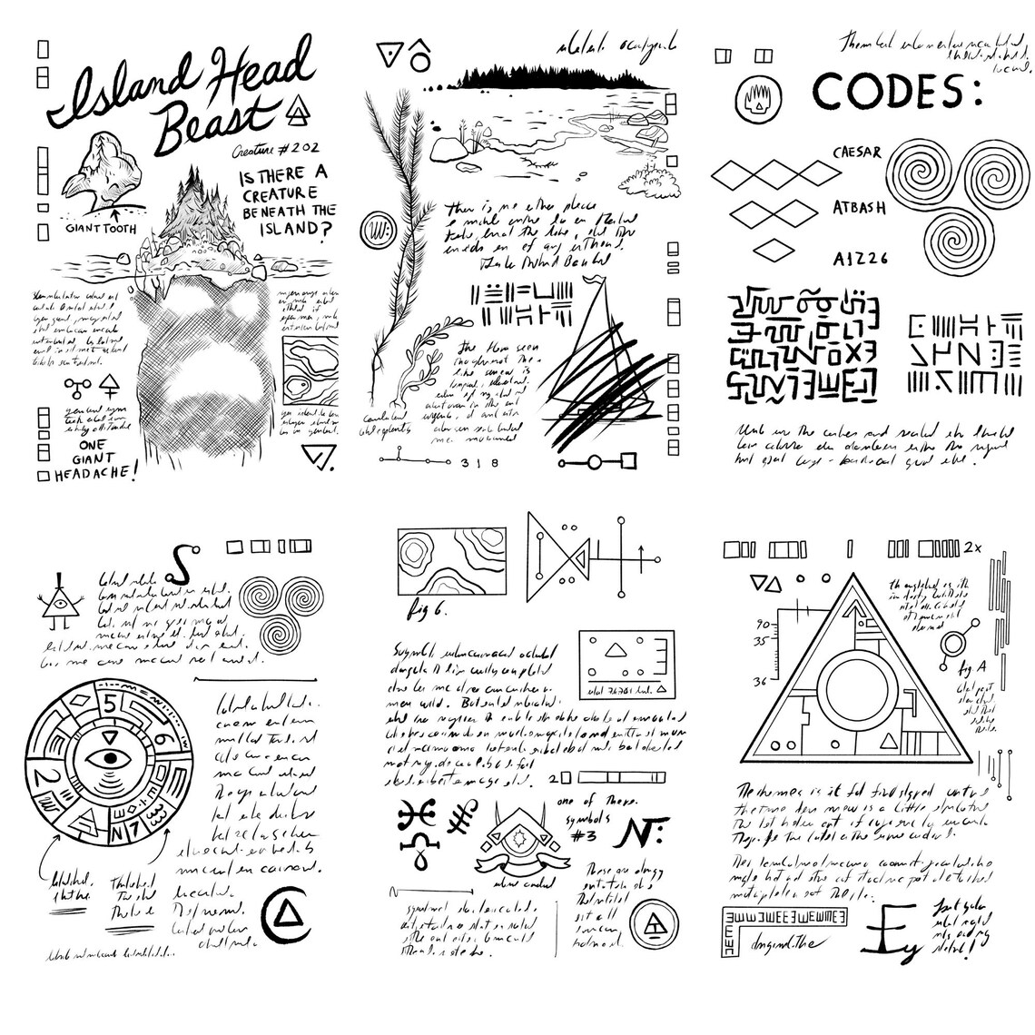 140+ Gravity Falls Diary PNG Bundle | High-quality Clipart for Fans ...