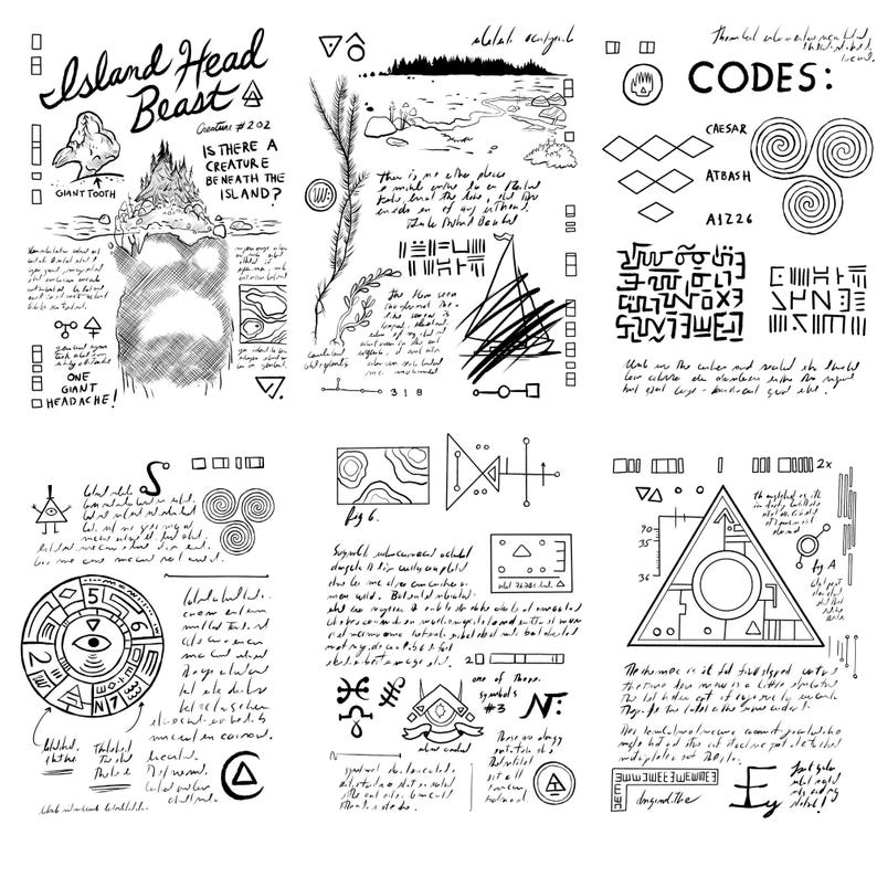 140+ Gravity Falls Diary PNG Bundle | High-quality Clipart for Fans ...